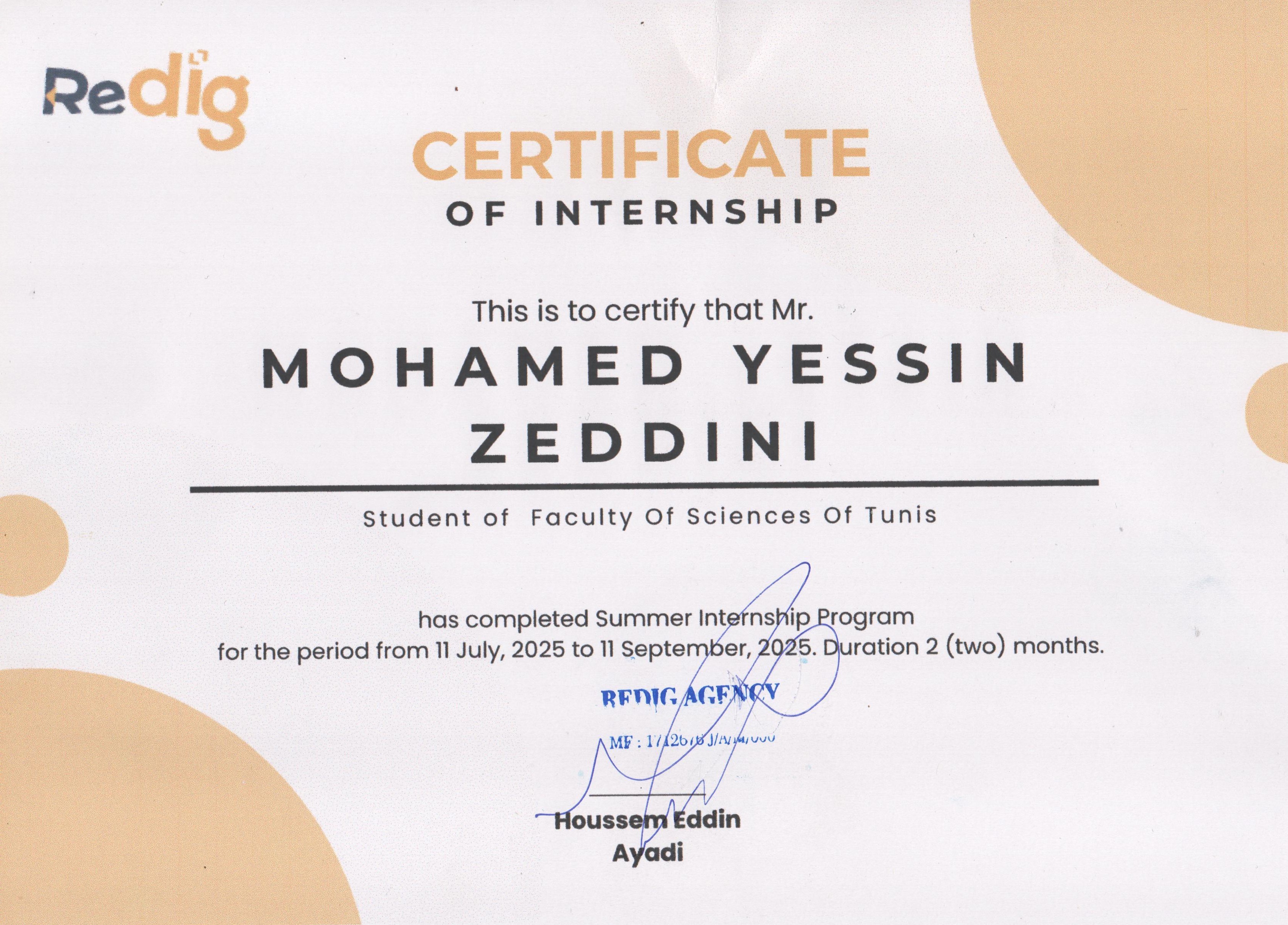 Mohamed Yessin - Fullstack Web Developer